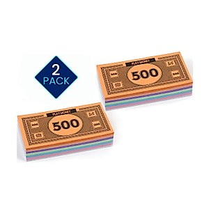 Mono 2 Sets of 30 Each Bill Denomination, 60 Total in Mixed Colors: $1, 5, 10, 20, 50, 100, and $500