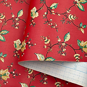 Yifely Boho Red Leaf Shelf Liner Removable Cabinet Drawer Covering Vinyl Paper Christmas Wall Decor 17.7 Inch by 9.8 Feet