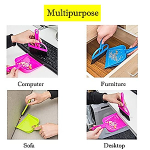 SEIS 3 Pack Hamster Mini Dustpan and Broom Set Guinea Pig Classical Besom Chinchillas Sweeper Cavy Cage Clean Hedgehogs Scooper for Small Animal (Blue)