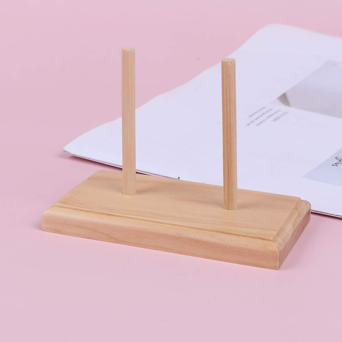 1pc Embroidery Line Tool Holder Hair Braiding Tools Quilting Spool Wood Embroidery Thread Holder Wooden Thread Holder Wooden Spool Organizer Thread Embroidery Bamboo Conical