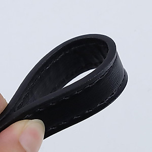 Semetall PU Leather Purse Handles 2 Pcs 65cm to 71cm Adjustable Shoulder Strap Black Purse Straps, Shoulder Strap Replacement for Crossbody