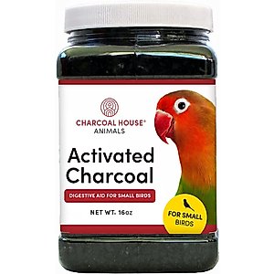 1qt Bird Charcoal for Small Birds - Activated Charcoal granular - Not from China - Health, Healthy, Canaries, Parakeets, Love Birds and Finches, Cages
