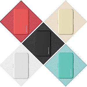 Sinjimoru Phone Card Holder Stick-on Phone Card Case, Phone Wallet Credit Card Holder on Back of Phone with up to 3 Cards and Cash Storage. Card Zip Black