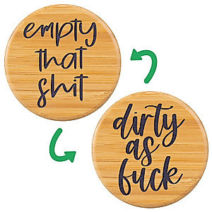LEADO Dishwasher Magnet Clean Dirty Sign - Clean Dirty Magnet for Dishwasher - Bamboo, Dirty Clean Dishwasher Magnet - Funny Birthday, Mothers Day, Housewarming Gifts, Kitchen Dishwasher Sign Decor