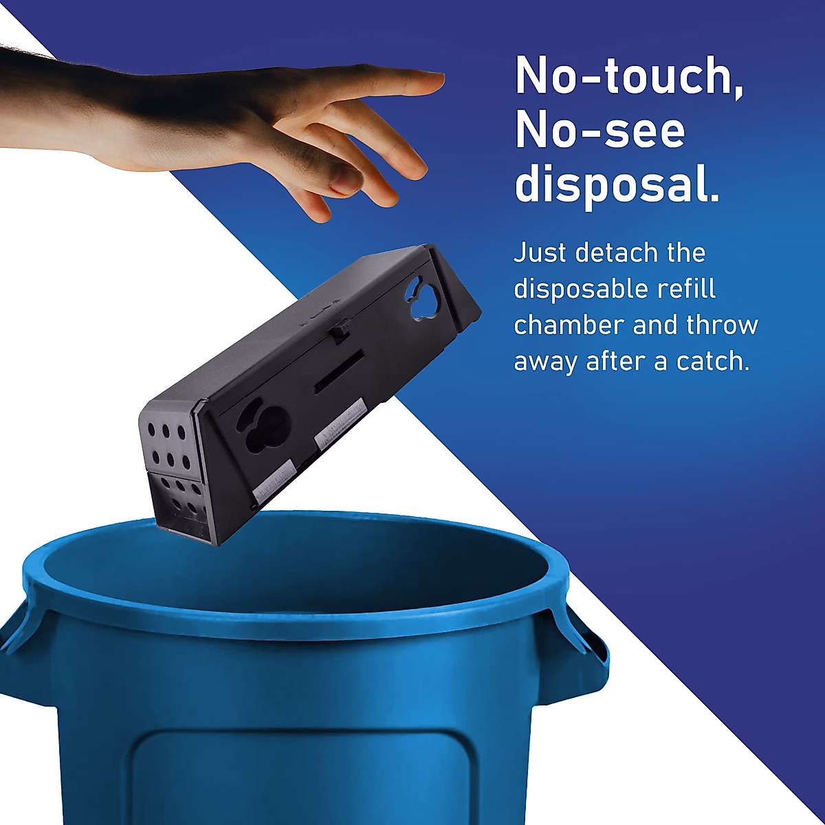 SafeAMP Mouse Trap Chambers Refills Compatible with Victor Indoor Electronic Mouse Trap M250S, 12-Pack