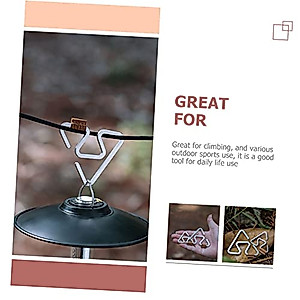 CLISPEED 8 Pcs Stainless Steel Hook Climbing Hangers Mountaineering Hook Cloth Drying Hook Backpack Accessories Metal s Hooks Multipurpose Hanger Camping Accessories Safety Hanger to Climb