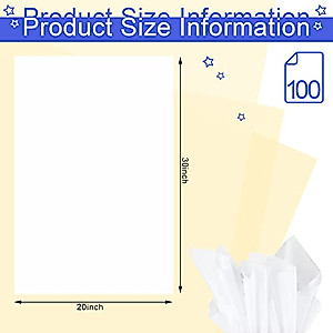 100 Sheets 20 x 30 Inch Acid Free Archival Tissue Paper for Clothing Storage Unbuffered No Acid Paper White No Lignin Tissue Paper for Storing and Preserving Clothes Textiles Linens Present Wrap
