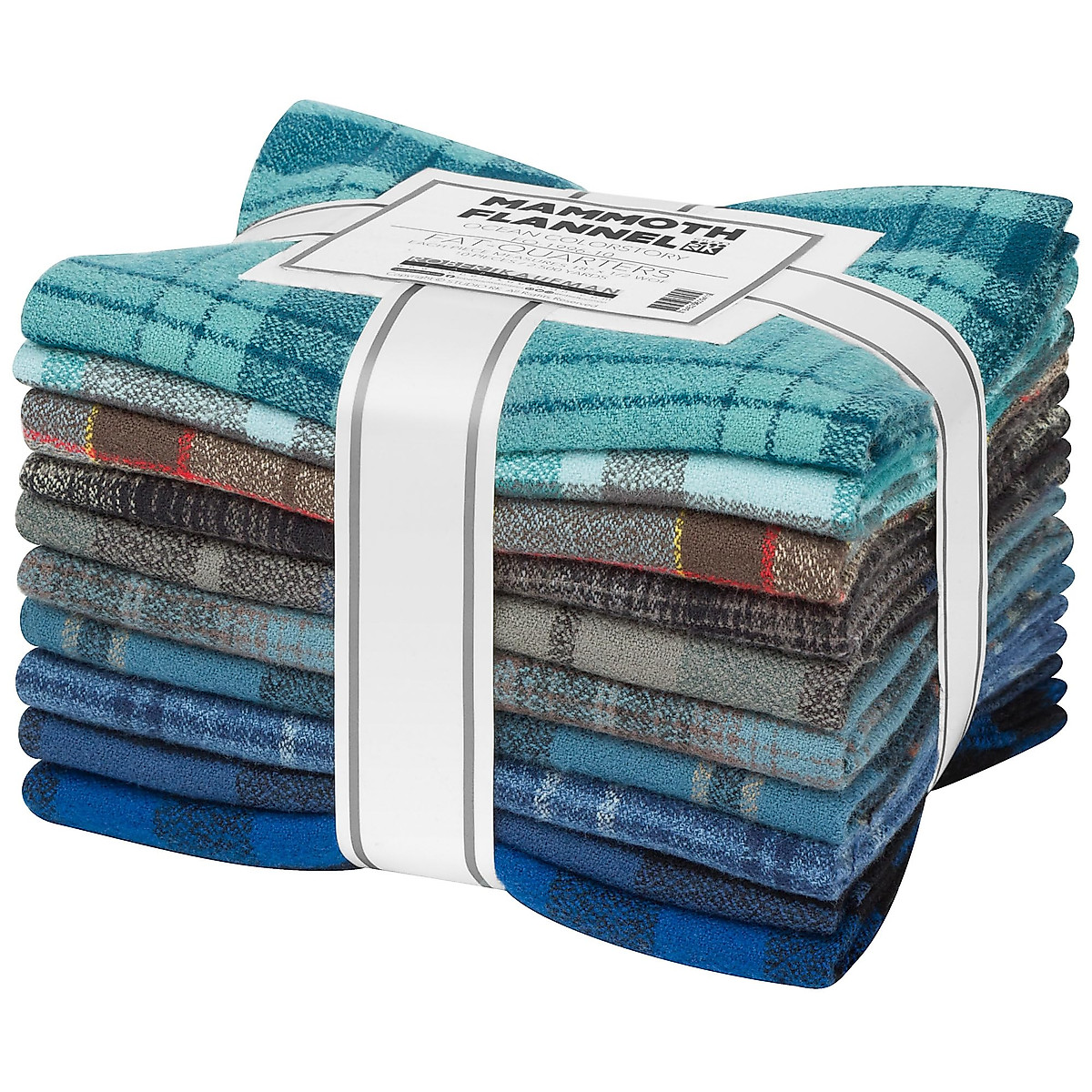 Robert Kaufman Fat Quarter Bundles: Ocean FQ-1996-10 Pieces, 2.5 Yards, 100% Cotton USA Made, Quilting Fabric for Shirts, Loungewear