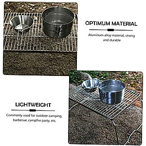 GANAZONO Grill Folding Bracket Fishing Grill Grate Metal Barbecue Grill Stainless Steel Grill Grate Folding Campfire Grill Barbecue Rack Portable Grills Collapsible Campfire Grill Burner