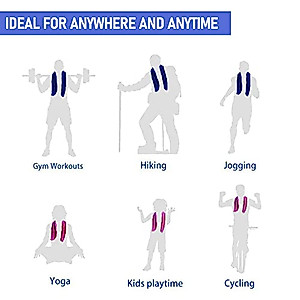 LXMOJITU 4Pack Cotton Gym Towel(13.7" x 27.5"), Yoga Sports Towel, Cool Waffle Pattern Towel for Neck and Face, Soft Breathable Absorbent Towel for Golf, Gym, Camping, Running, Workout, Kitchen