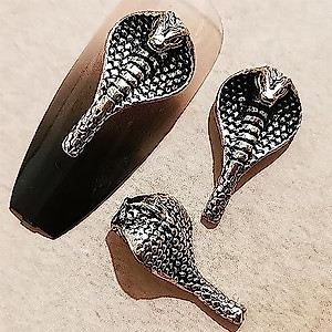 36Pcs Snake Nail Charms Metal Butterfly Nail Gems Nail Rhinestones 3D Alloy Snake Nail Charms Silver Gold Snake Nail Jewelry Snake Charm Designs for Women Girls Acrylic Nail DIY Manicure Decorations