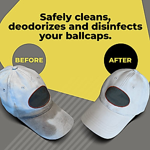 BallcapBuddy - Prime Hat Cleaner Kit, Hat Care for Any Colored Cap, Hat Deodorizer & Cleaner with Brush, Soft Microfiber Cloth & 6 Oz Spray Cleaner, Black Edition, 1 Kit, Made in USA
