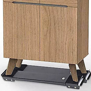 Generic Appliance Rollers Mobile Base Extensible Stand Universal Heavy Duty Easily Move Mover for Furniture Refrigerator Washing Machine Dryer, Black Directional