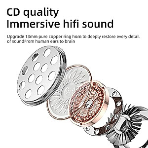 True Wireless Earbuds, Bluetooth 5.2 Headphones Waterproof Earphones in Ear Touch Control with Microphone Headset with Deep Bass Hi-Fi Stereo Sound TWS Earphones Headset for Sport, Work and Running