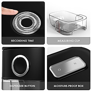 Retail Blade Rice Dispenser - 26.5 lbs Rice Storage Container with Measuring Cup, Rice Scoop & Sponge – Large Cereal Grain Bucket with Scale for Kitchen Pantry Organization, BPA-free, Airtight (Black)