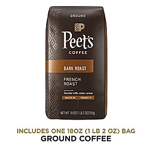 Peet's Coffee, Dark Roast Ground Coffee - French Roast 18 Ounce Bag