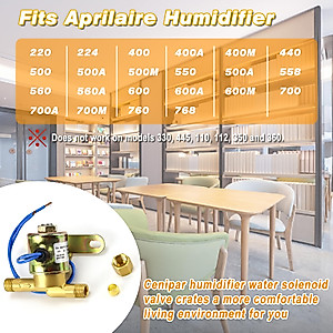 4040 Humidifier Water Solenoid Valve,24 Volts Humidifier Solenoid Valve Fit for Aprilaire Humidifier 240 400 500 600 700 B2015-S85 B2017-S85 etc by Cenipar