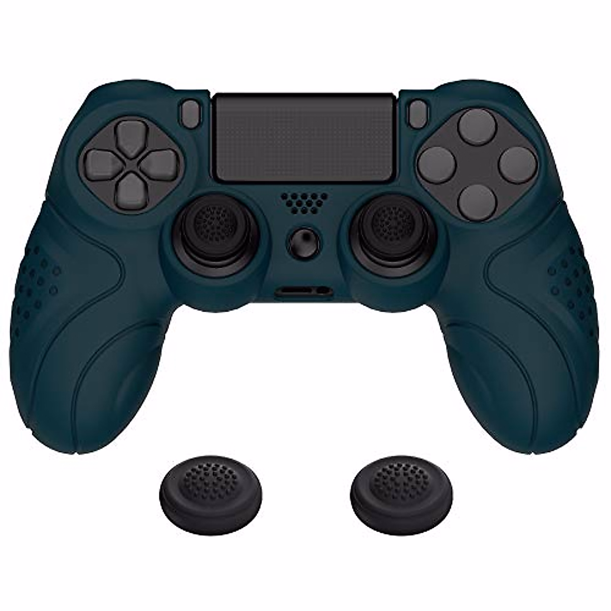 PlayVital Guardian Edition Racing Green Soft Anti-Slip Controller Silicone Case Cover for ps4, Rubber Protector Skins with Joystick Caps for ps4 for ps4 Slim for ps4 Pro Controller