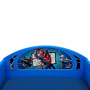 Delta Children Marvel Spider-Man Sleep and Play Toddler Bed with Built-in Guardrails