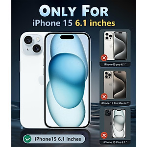 FNTCASE for iPhone 15 Phone Case: Clear Slim Shockproof Cell Phone Protective Cover | Anti Yellowing Scratch Proof Drop Proof Tough 5G Mobile Phone Protection Bumper 6.1 inch (Clear)