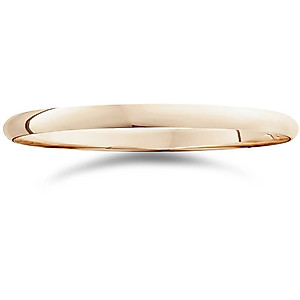 P3 POMPEII3 2mm 14K Rose Gold Comfort Fit Plain Wedding Band - Size 8