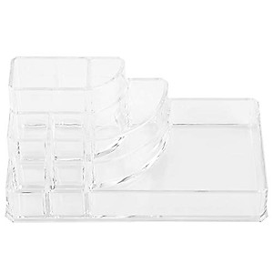 A sixx Makeup Storage Box, Durable Drawer Organizer, Break-Resistant Portable for Bedroom, Kitchen Living Room, Bathroom