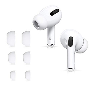 kwmobile 6X Replacement Ear Tips Compatible with Apple Airpods Pro 2 / Pro 1 - Silicone Tips for Earphones - White