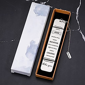 Boss Day Gifts, Boss Gifts for Women Men, Employee Appreciation Gifts for Bosses Day Gifts, Thank You Gifts Bookmark for Boss Mentor Leader Goodbye Leaving Away Retirement Christmas Gifts for Boss