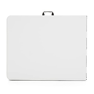 Plastic Development Group 806 Outdoor/Indoor 6 Foot Fold in Half Plastic Resin Folding Banquet, Dining, Card Table, White