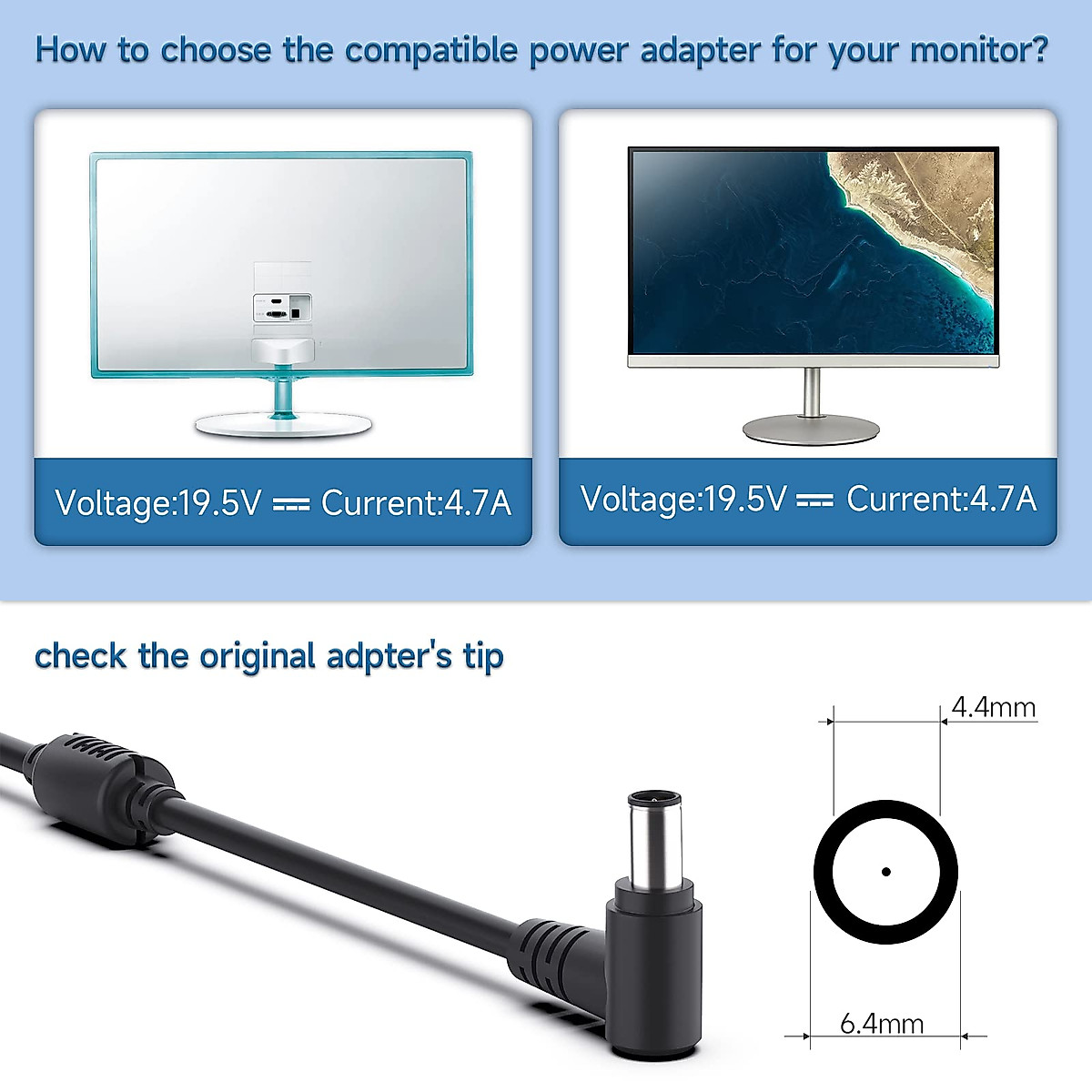 19.5V AC DC Adapter Charger for Sony Bravia TV W600B KDL-40R510C KDL-40W600B KDL-40W600D KDL-32W600D KDL55W650D KDL48W600B KDL-32W700B KDL-48R510C KDL-40S4100 KDL-40S4100 TV Power Supply Cord