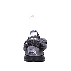 Skechers Performance Women's H2 Goga Bountiful Flip Flop,Black/Gray,11 M US