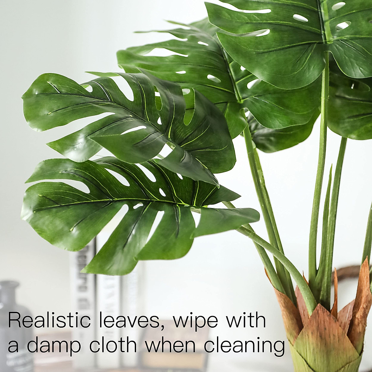 URtree 35'' Large Fake Plants Artificial Tree Monstera Plant Indoor for Home Office Garden Farmhouse Plants Decor