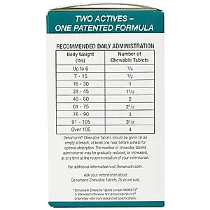 Nutramax Denamarin Liver Health Supplement for Dogs, With S-Adenosylmethionine (SAMe) and Silybin, 30 Chewable Tablets