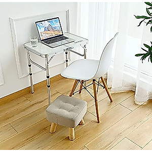 YUFIFAIRY Small Folding Table Portable, 24''L x16''W Foldable Camp Table with 3 Adjustable Height, Indoor Outdoor Lightweight Aluminum Table for Outdoor Cooking Picnic, (3 Heights)