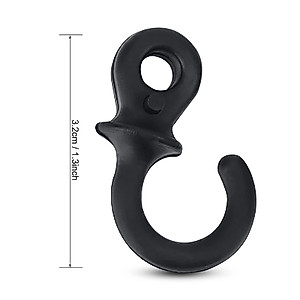 4PCS Archery String Stabilizer Monkey Tail Type Rubber Compound Bow String Damper Shock Absorber Bowstring Accessory(Black)