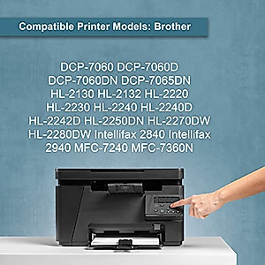 Yield Supplies Compatible Toner Cartridges Replacement for Brother DCP-7060DN-65DN HL-2130-32-2220-40D-50DN Intellifax 2840 2940 MFC-7360N-7460DN-7860DW Printer Toner Cartridge TN450 TN420 Black 4 PK
