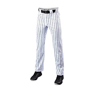 EvoShield Adult Salute Pinstripe Open Bottom Pant - White/Black, Size Small