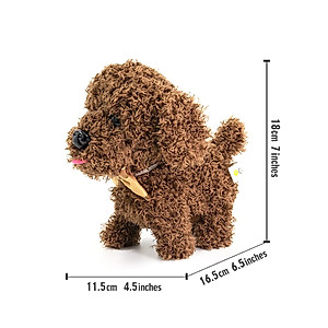 WEofferwhatYOUwant Plush Electronic Labradoodle Dog - Adorable Goldendoodle Teddy Bear Puppy- Walks, Barks, and Cuddles. Ages 18+ Months