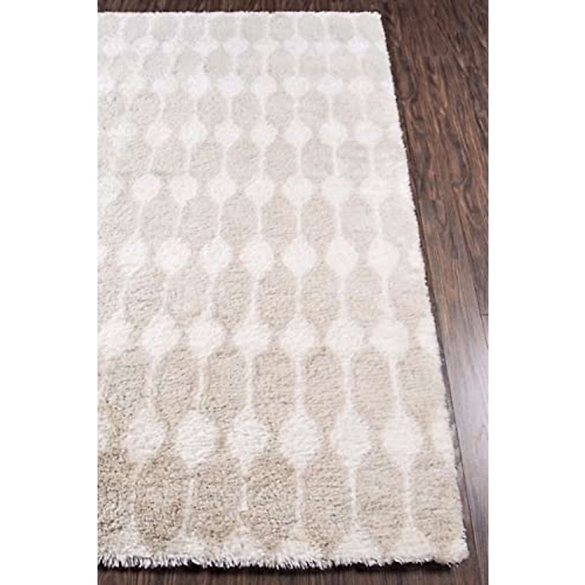 Novogratz by Momeni Novogratz Retro Collection Stockings Shag Area Rug, 5'0" x 7'6", Taupe