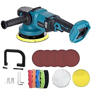Cordless Car Buffers Polisher Kit for Makita 18V Battery(Not Included),6 Inch Orbital Polisher,6 Variable Speed, Portable Polishing Waxer Machine for Car Detailing Waxing Buffer Sander