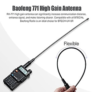 BaoFeng Radio UV-5R 8W 2Pack Handheld Ham Radios (VHF & UHF) with High Gain Antenna and Programming Cable (2Pack) (M)