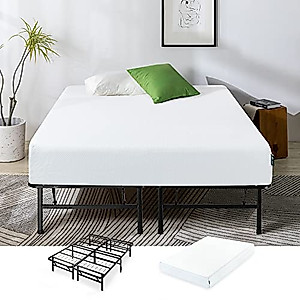 ZINUS 10 Inch Green Tea Cooling Gel Memory Foam Mattress and SmartBase Metal Mattress Foundation Set / Bed and Mattress Set / No Box Spring Needed / Mattress in a Box, Full