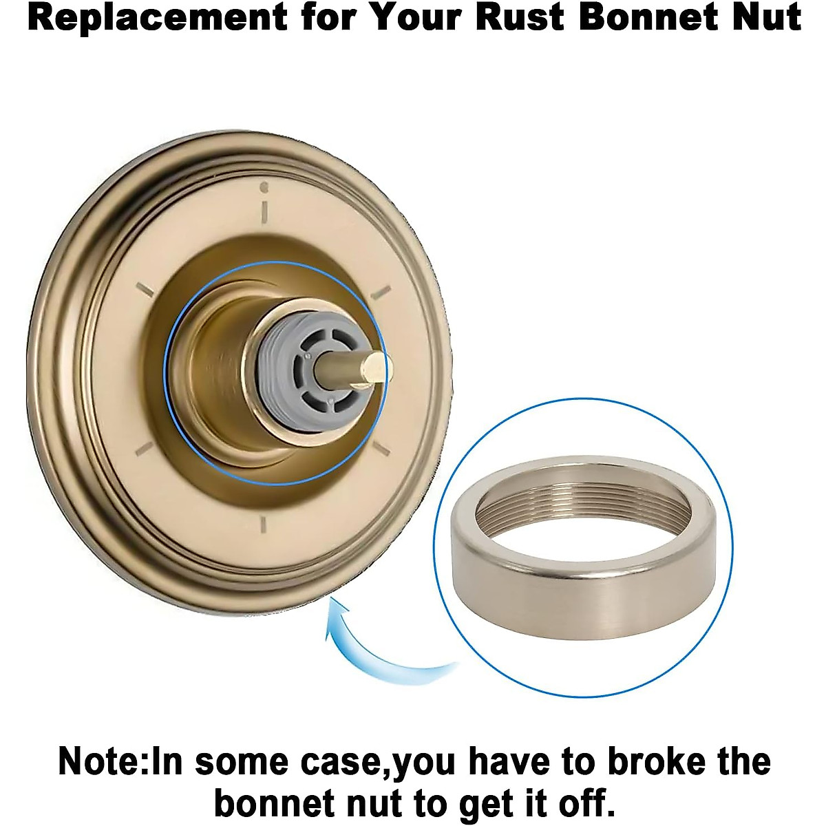 RP46074 Shower Cartridge Assembly for Delta Shower and Tub 13/14 Series Faucet, Replacement Part for Delta Monitor Cartridge, Include RP22734 Bonnet Nut Replacement
