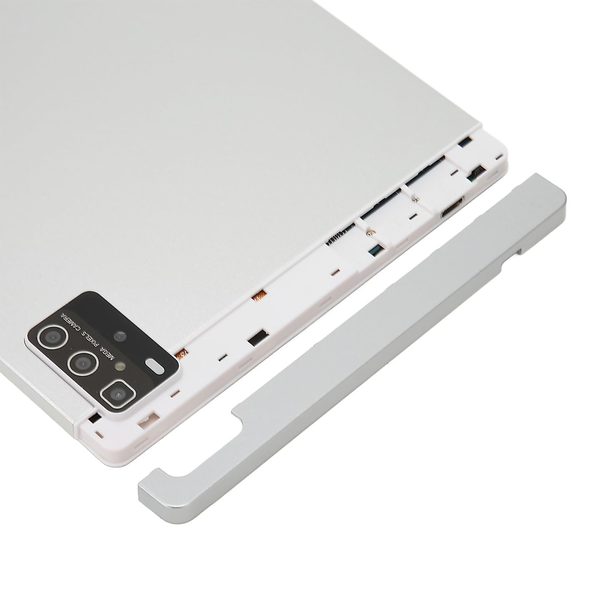 DAUERHAFT 10.1 Inch HD Tablet, Front 5MP, Rear 8MP, US Plug, 100‑240V, 6000mAh, Fast Charge for Study and Work (Silver)