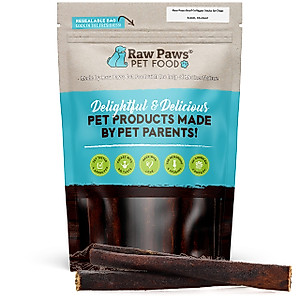 Raw Paws Beef Collagen Sticks for Dogs, 6 inch, 10-ct - Packed in USA - Natural Collagen for Dogs - Dog Chews for Aggressive Chewers & Large Dogs - Collagen Bones for Dogs, Dog Collagen Chews for Dogs