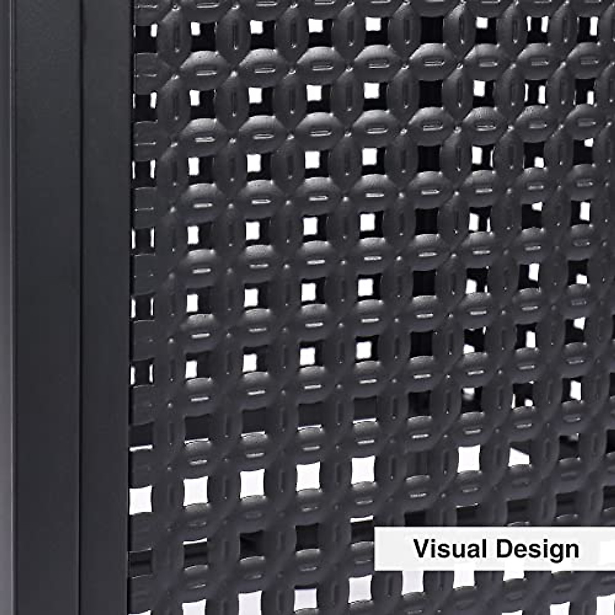 ALUPOM Patio Umbrella Table with 1.6 Inches Hole, Square Metal Patio Bistro Side Table Stand for Pool Garden Backyard,Black