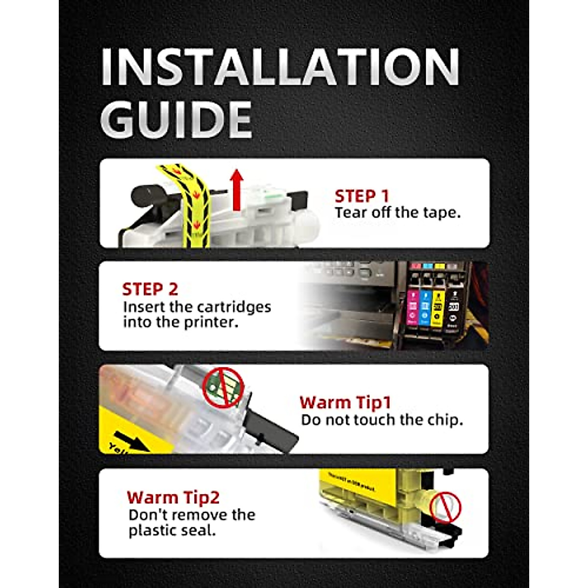 INK4U Compatible LC203 LC201 Ink Cartridges Replacement for Brother LC203 Ink Cartridges Brothers printer LC203XL LC201XL for MFC-J480DW MFC-J680DW MFC-J880DW MFC-J885DW J4420DW (4B/2C/2M/2Y,10 Packs)