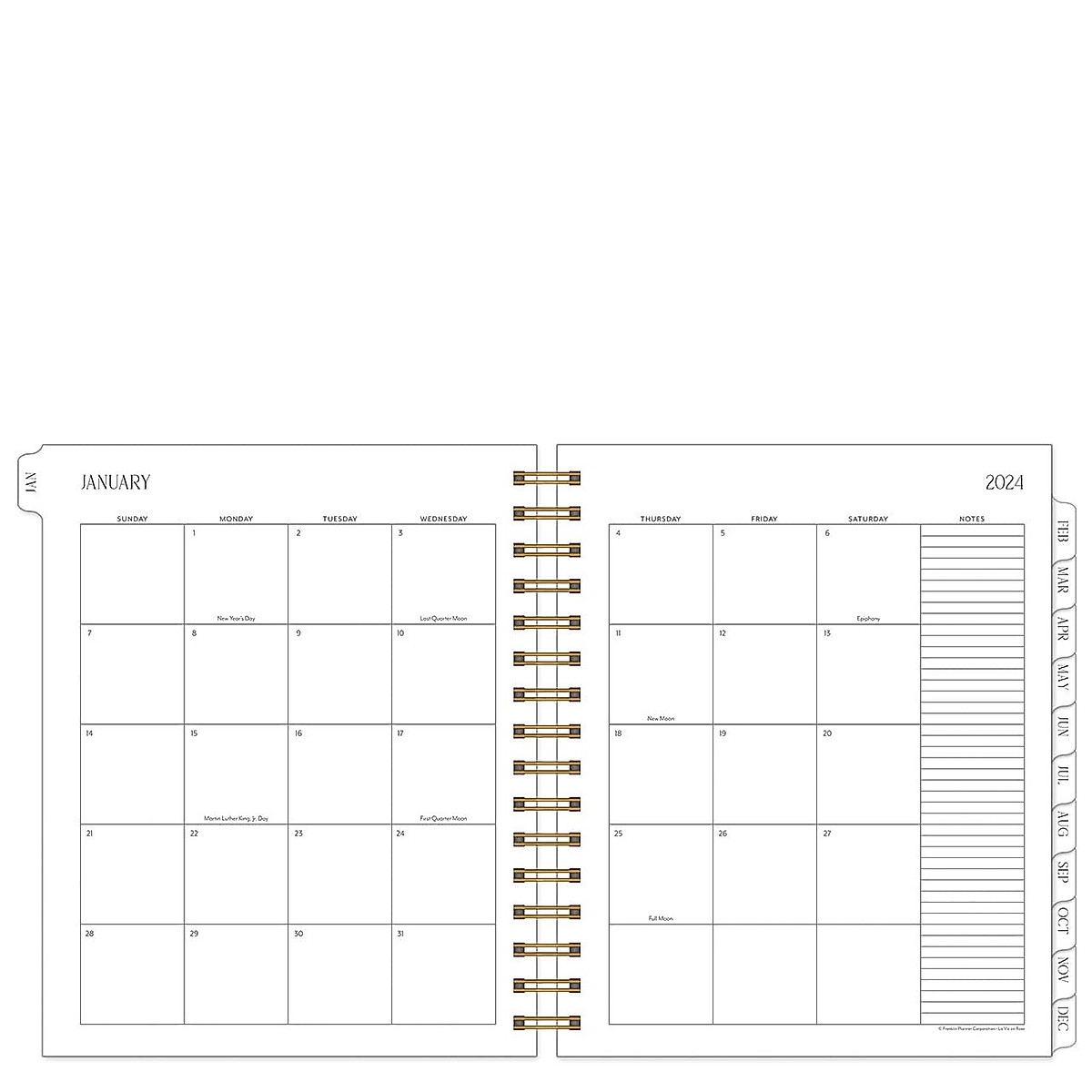 FranklinCovey - La Vie en Rose One Page Per Day Wire-Bound Planner (Jan 2024 - Dec 2024)