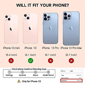 FOQENCCI Clear Case for iPhone 13 Lanyard Phone Case for iPhone 13 with Adjustable Crossbody Strap,Transparent TPU + Hard PC Anti-Scratch Anti-Yellowing Shockproof Protective Cover 6.1 inch