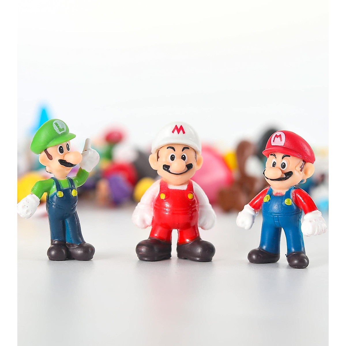 Super Bros Action Figures - 48PCS Super Mary Cake Toppers Birthday Party Favor Decorations, Video Game Figurines Character Toys for Boys Gils Gift